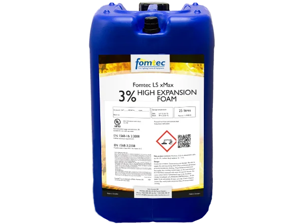 LS xMax fluorine free foam concentrate | Fomtec firefighting foam